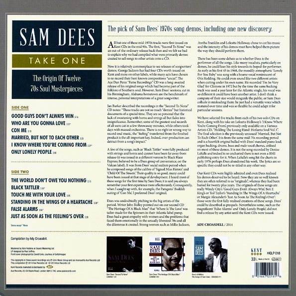 Sam Dees - Take One: The Original Twelve 70s Soul Masterpieces