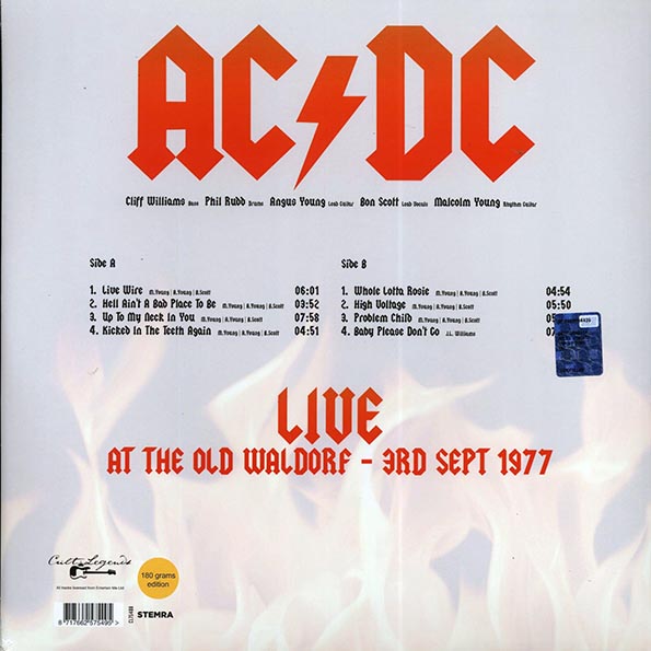 AC/DC - Live At The Old Waldorf: 3rd Sept 1977