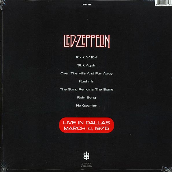 Led Zeppelin - Live In Dallas, March 4, 1975